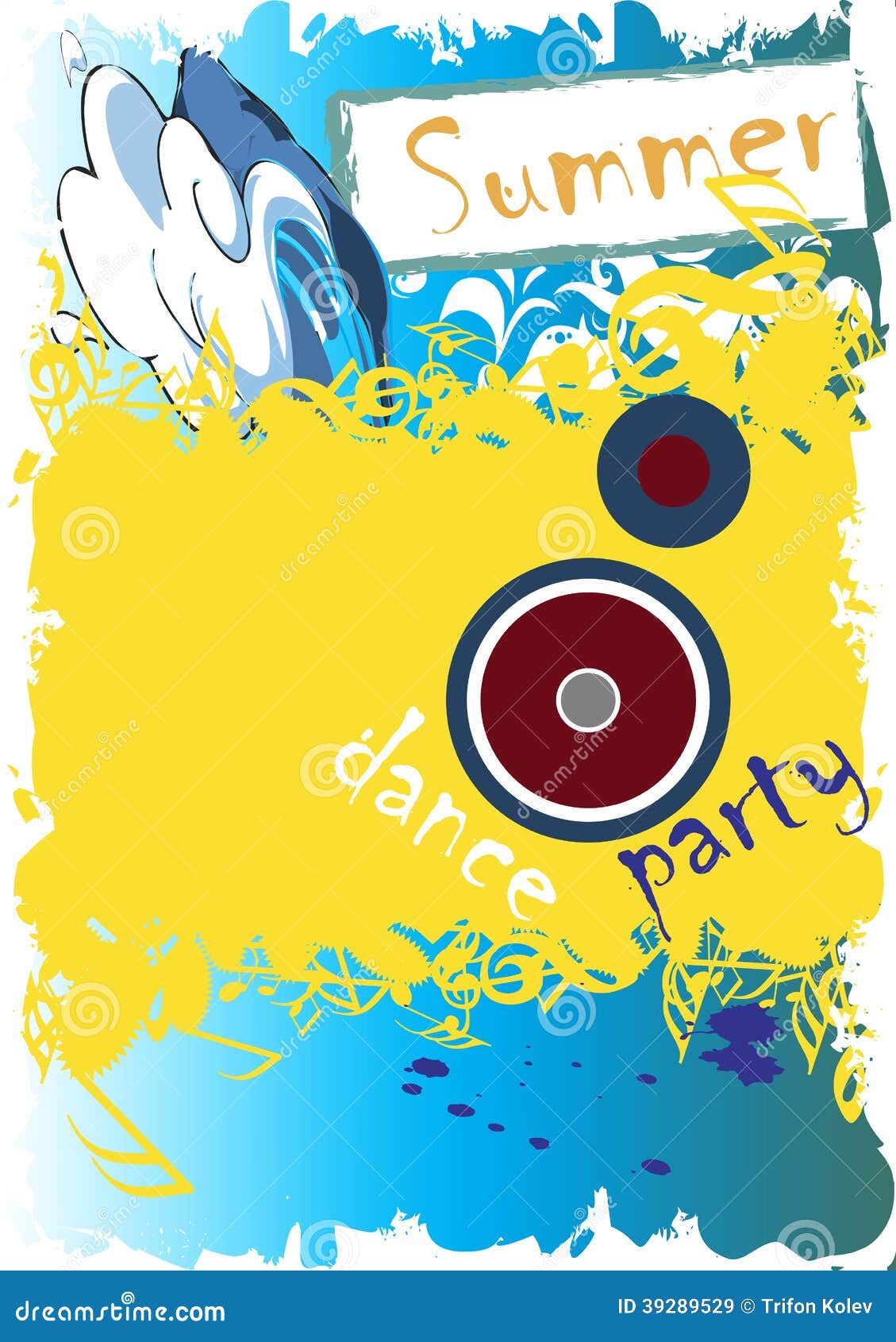 Summer dance party stock vector. Illustration of happy - 39289529