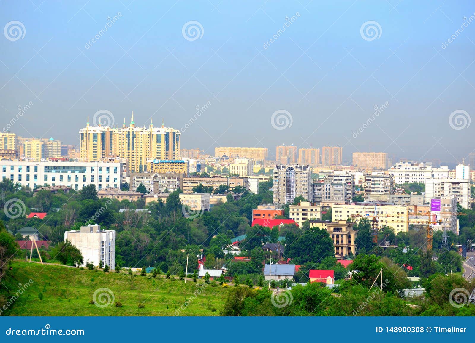Panoramic View of Almaty City Stock Photo - Image of asia, landmark ...