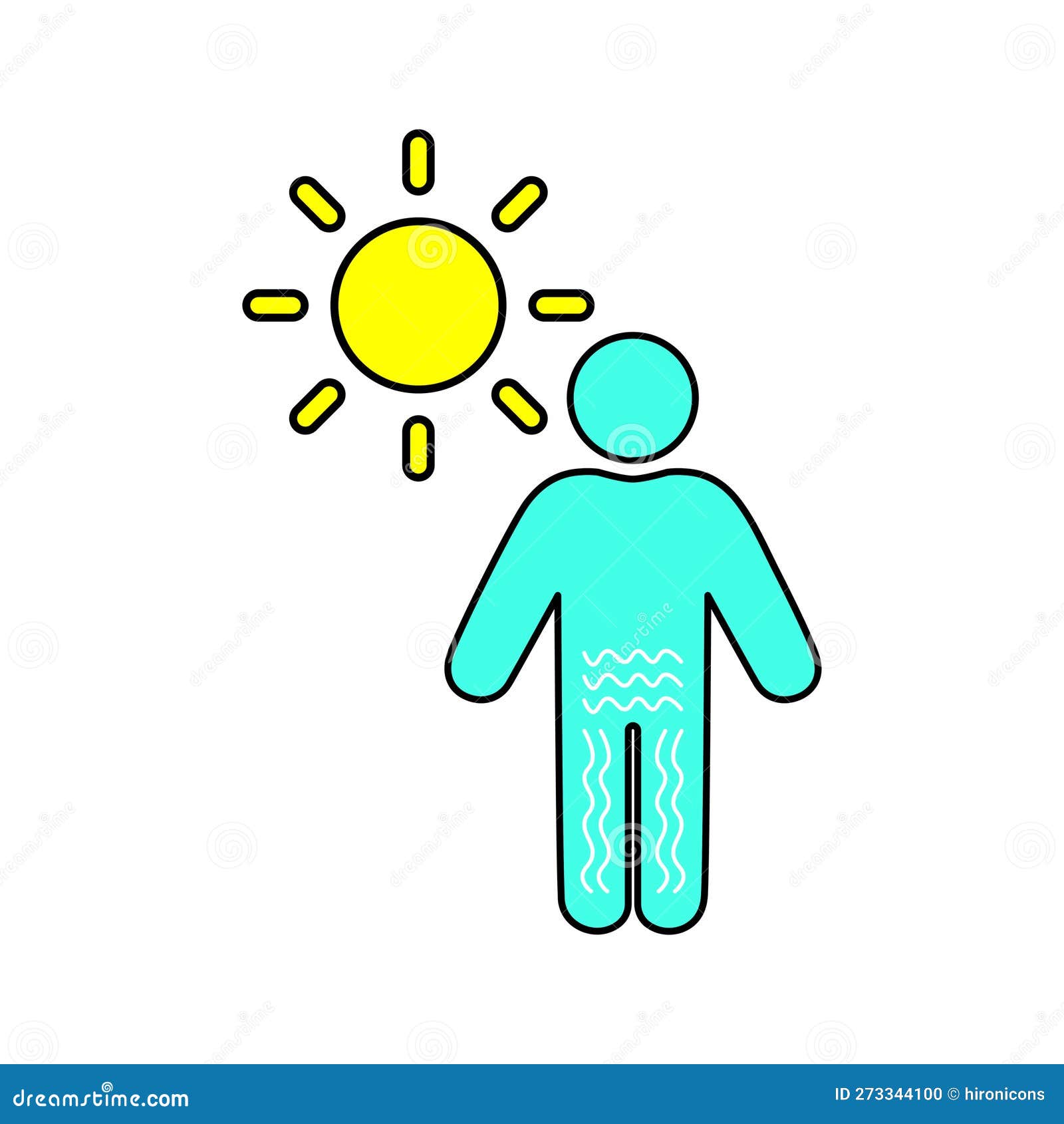 Summer, dehydration icon stock illustration. Illustration of commercial ...