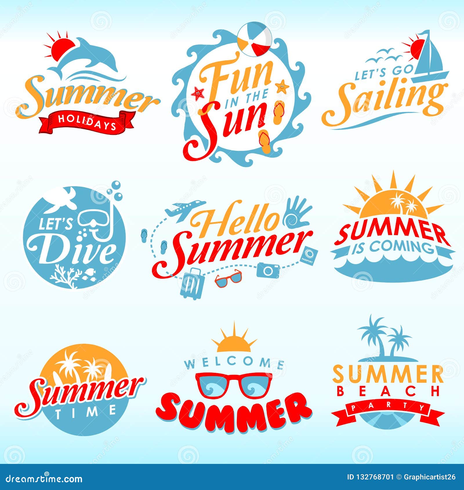 Summer Design Element stock vector. Illustration of coconut - 132768701