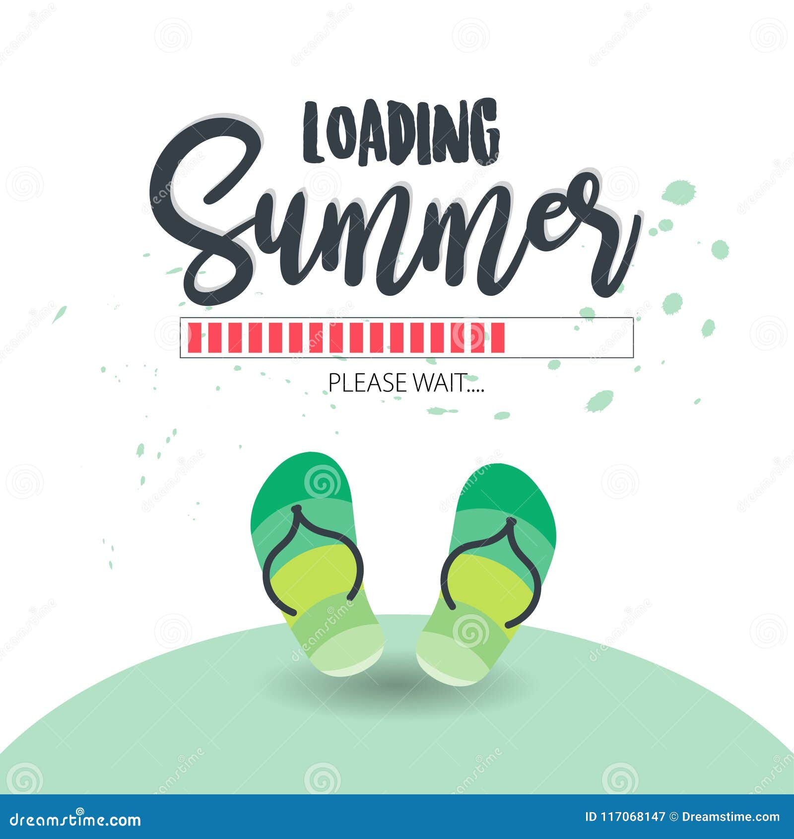 Summer Design Elements on White Background Stock Vector - Illustration ...