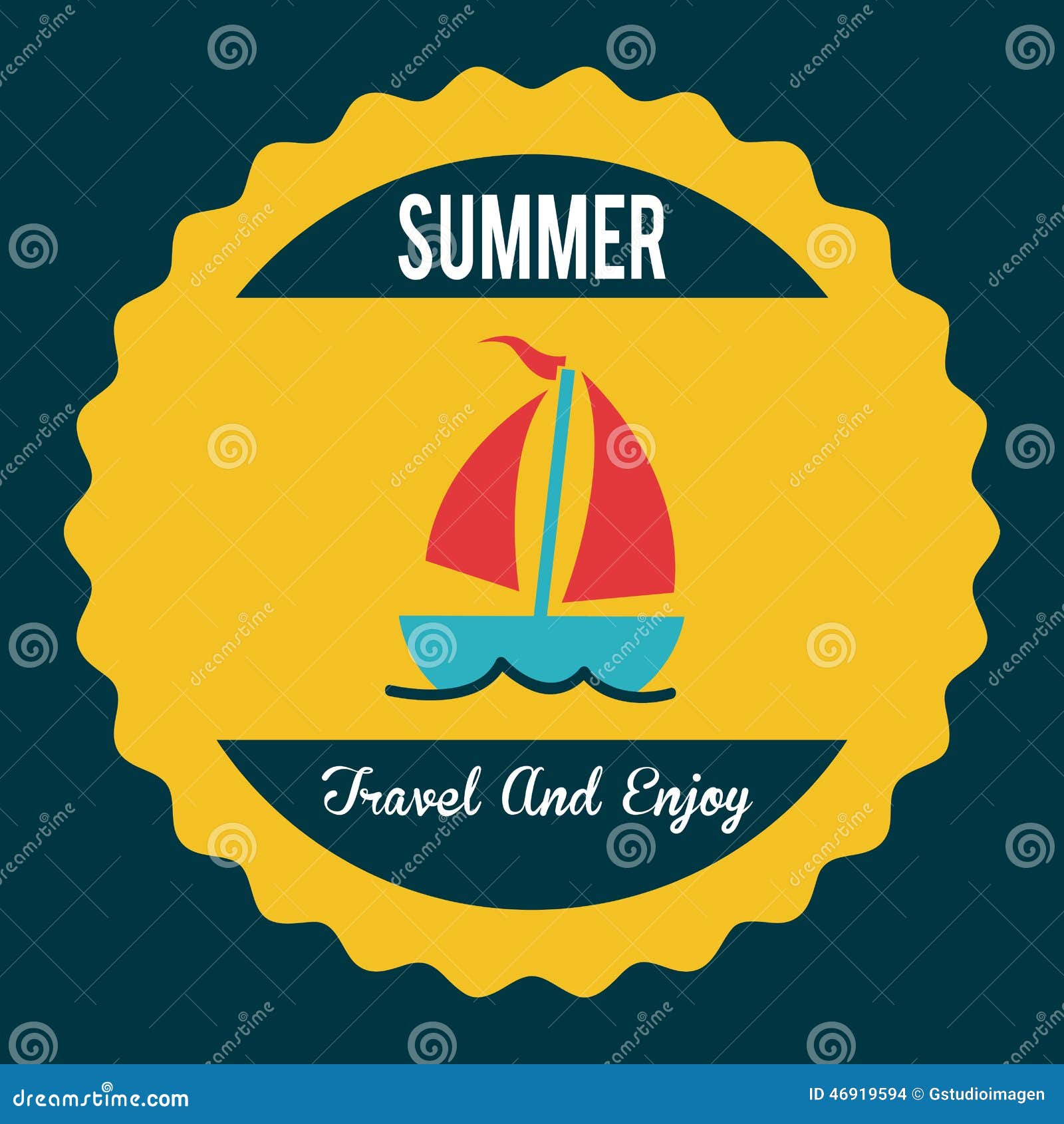 Summer design stock vector. Illustration of nature, vector - 46919594