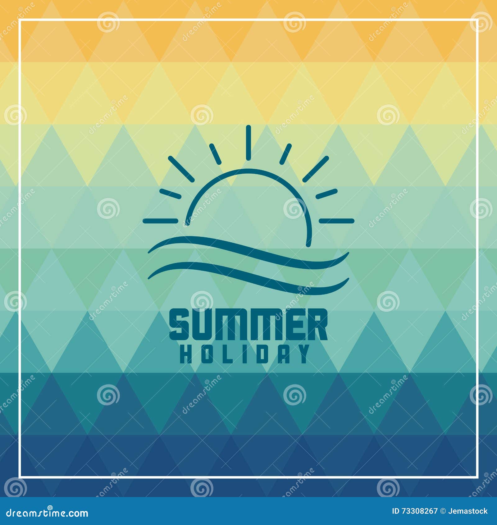 Summer Design. Icon. Polygon. Graphic Stock Illustration - Illustration ...
