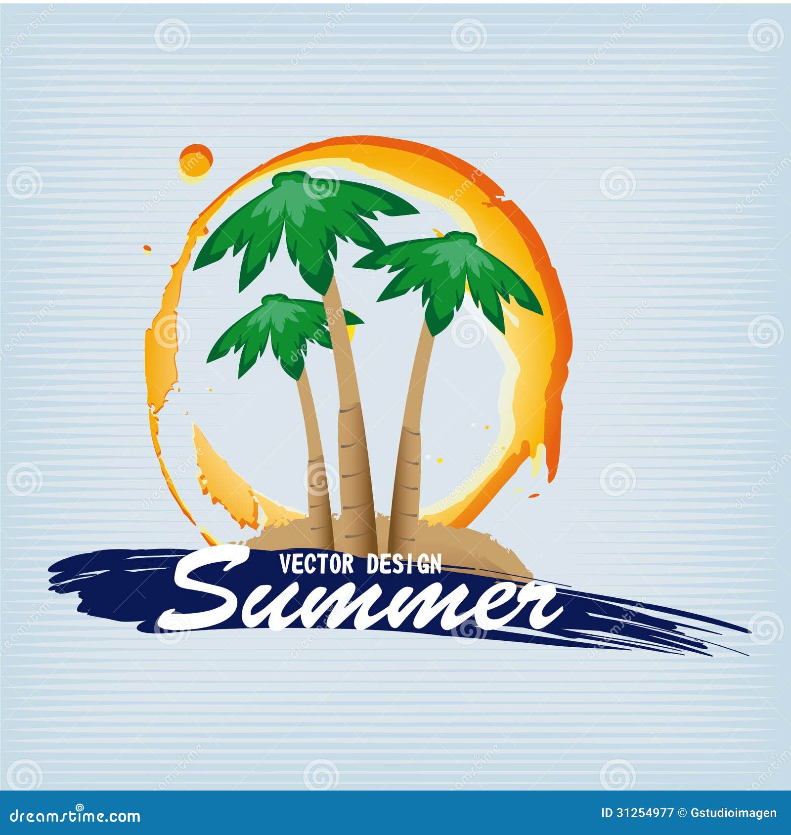 Summer design stock vector. Illustration of season, elements - 31254977