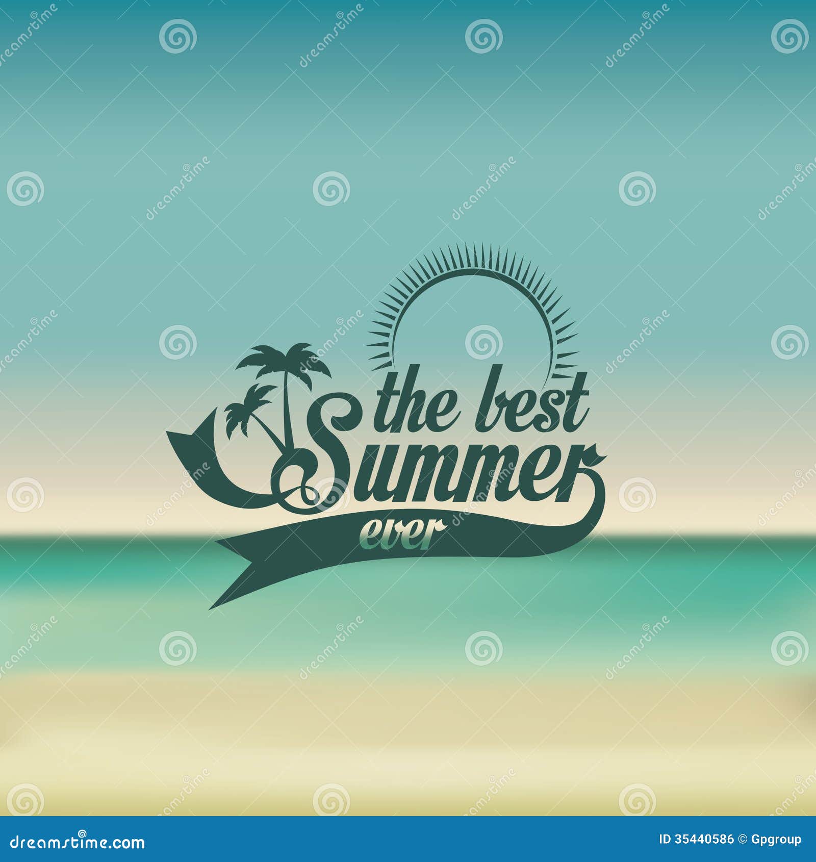 Summer design stock vector. Illustration of blue, resort - 35440586