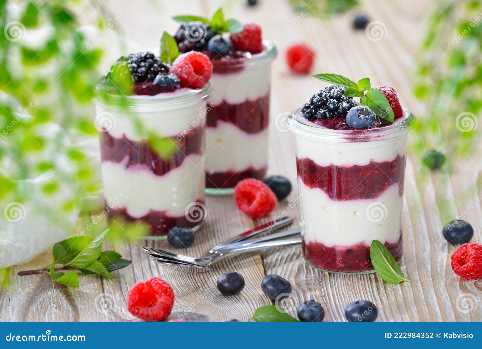 Summer Dessert with Fresh Berries Stock Photo - Image of mascarpone ...
