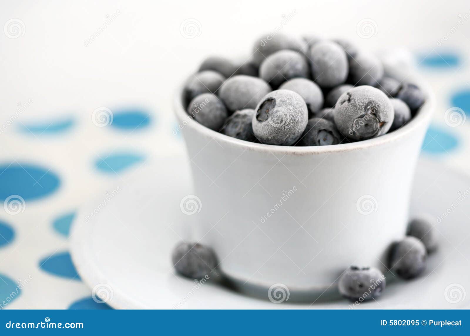 Summer Dessert, Frozen Blueber Stock Image - Image of dessert, blue ...