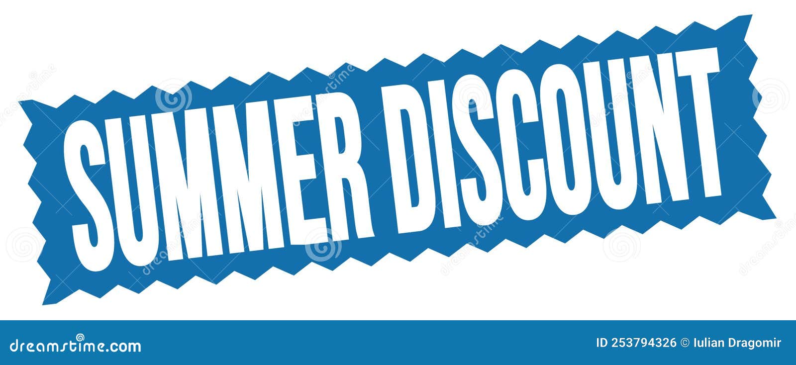 SUMMER DISCOUNT Text Written on Blue Stamp Sign Stock Illustration ...
