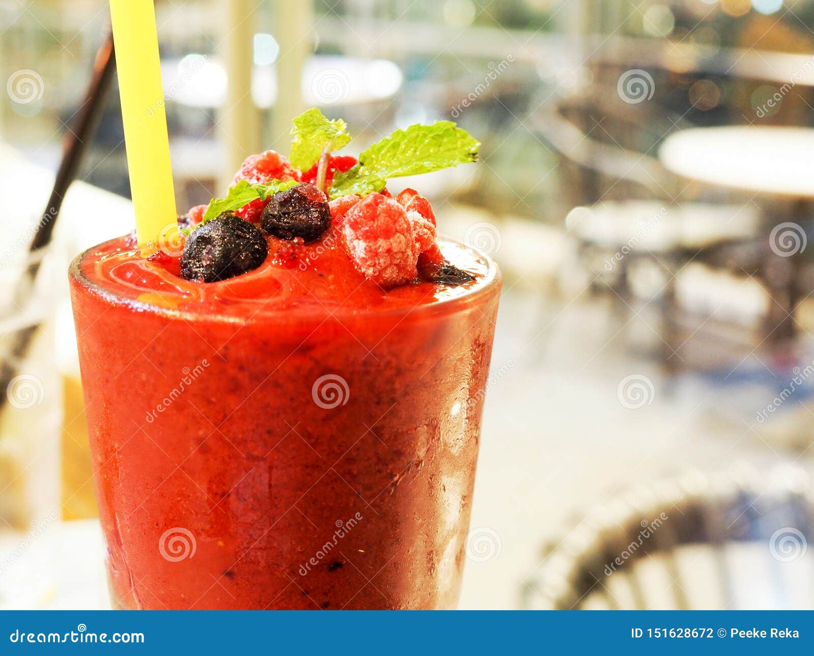 Summer Thirst-quenching Drink with Red Raspberry Juice Stock Photo ...