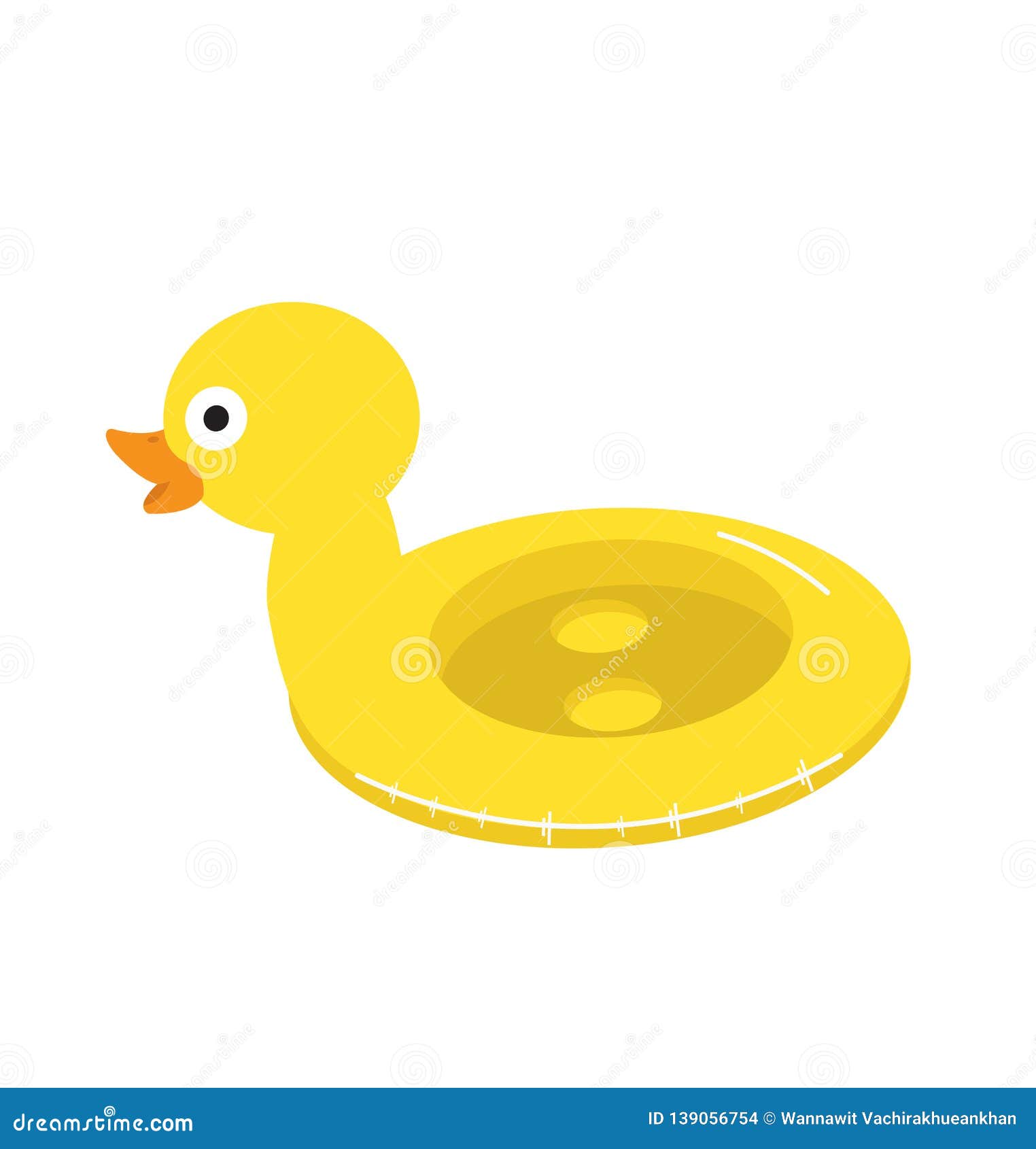 Summer Duck Float Swimming Pool Ring Stock Vector - Illustration of ...