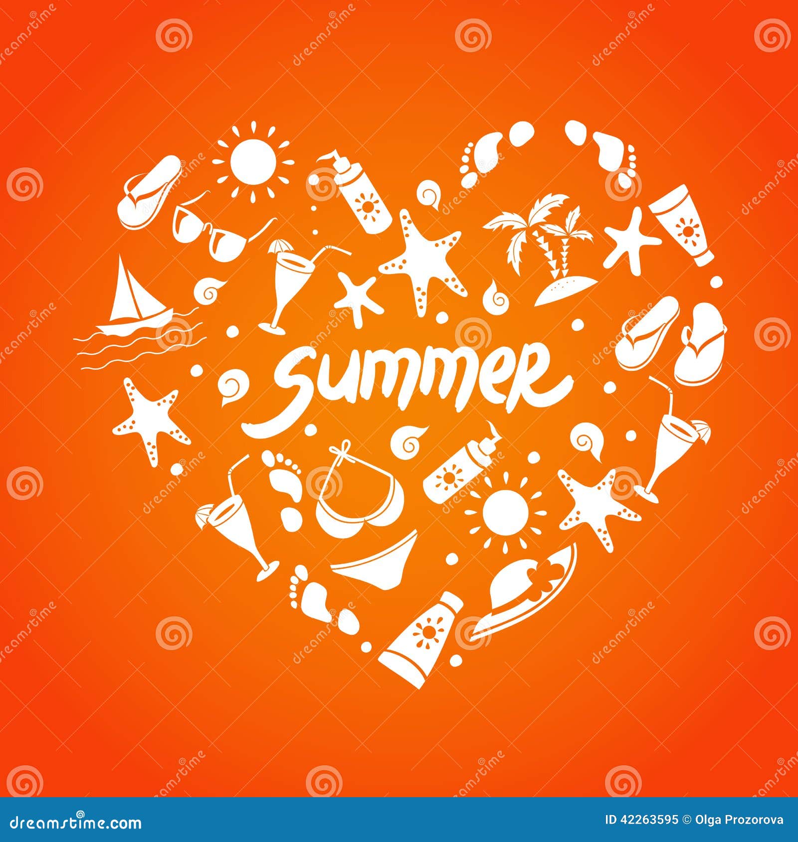Summer Elements for Your Design Stock Vector - Illustration of ...