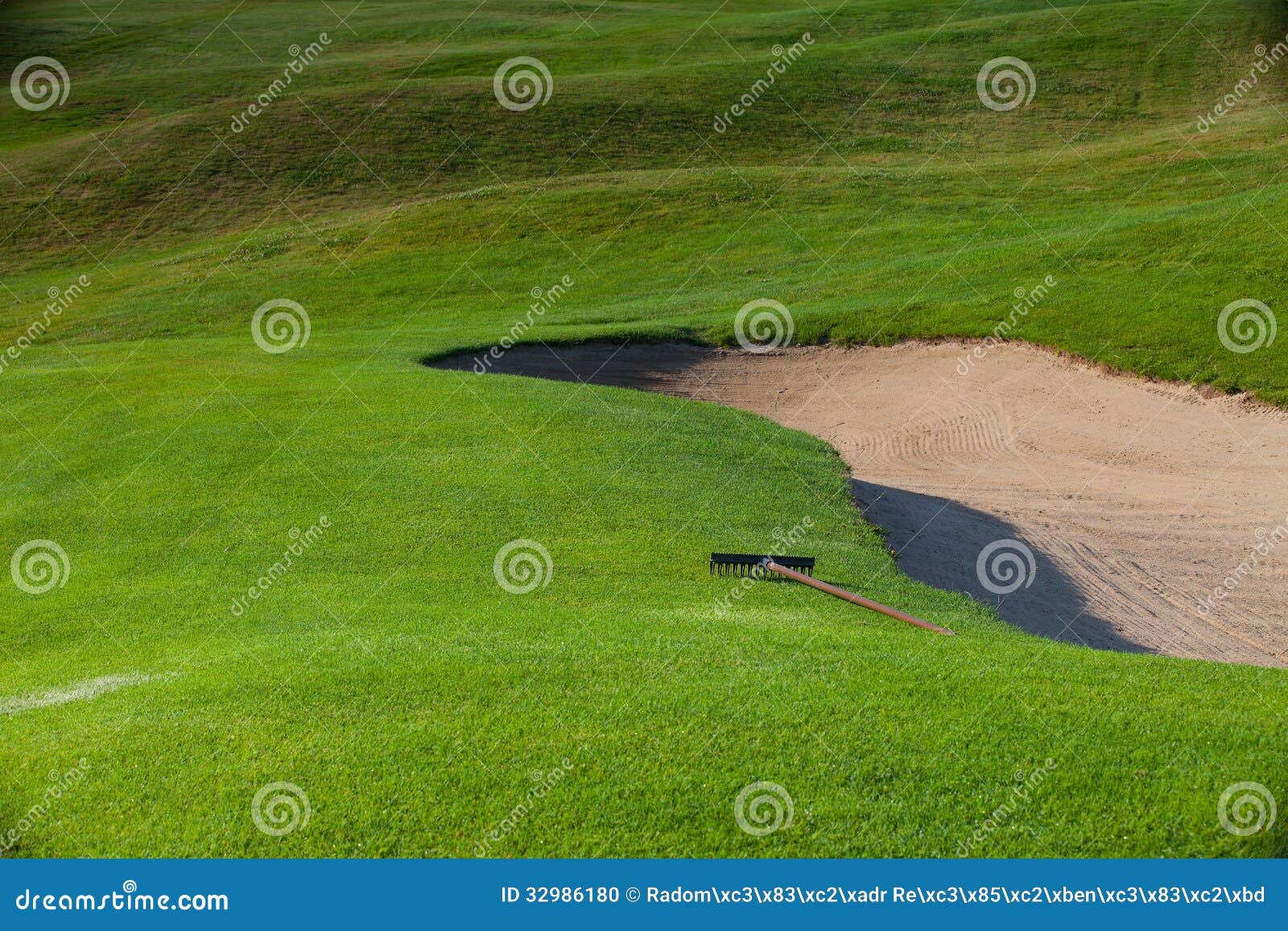 Summer on the Empty Golf Course Stock Photo - Image of abstract ...