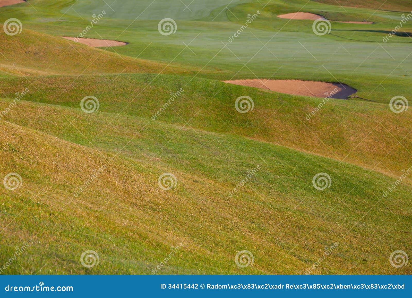 Summer on the Empty Golf Course Stock Photo - Image of activity, fields ...