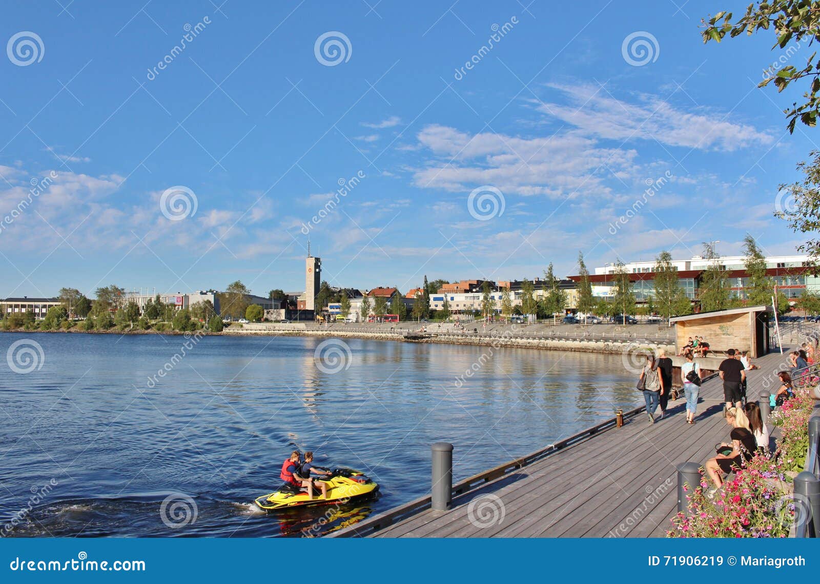 Summer Evening in North Harbour Editorial Stock Image - Image of ...