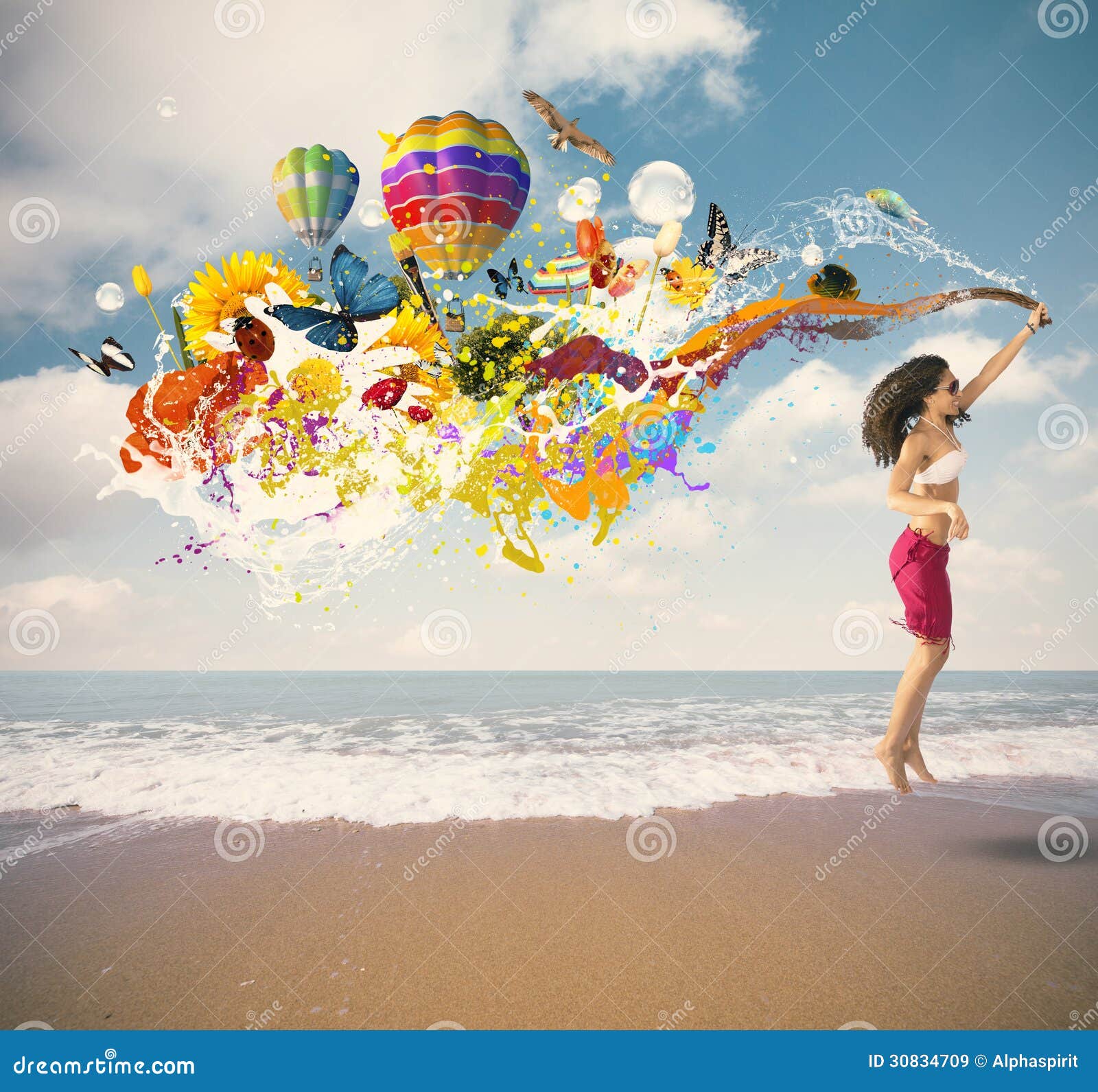 Summer explosion stock image. Image of jumping, butterfly - 30834709