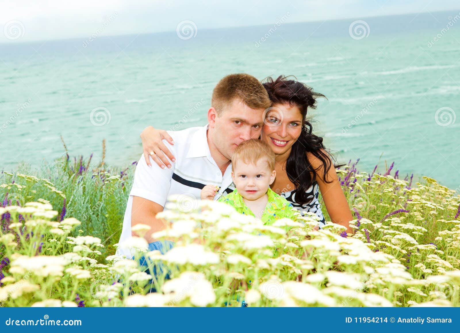 Summer family stock photo. Image of adult, father, baby - 11954214