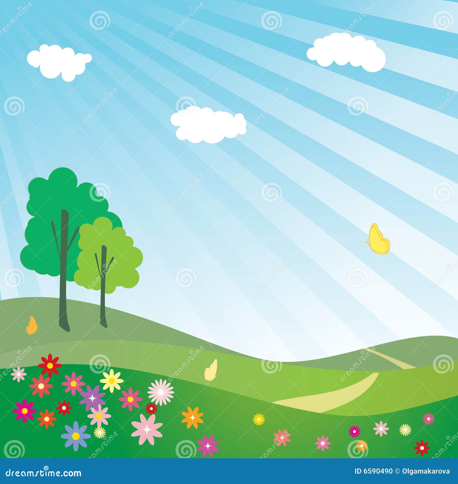 Summer Field Flowers Collection. Vector Set Of Hand Drawn Herbs, Weeds ...