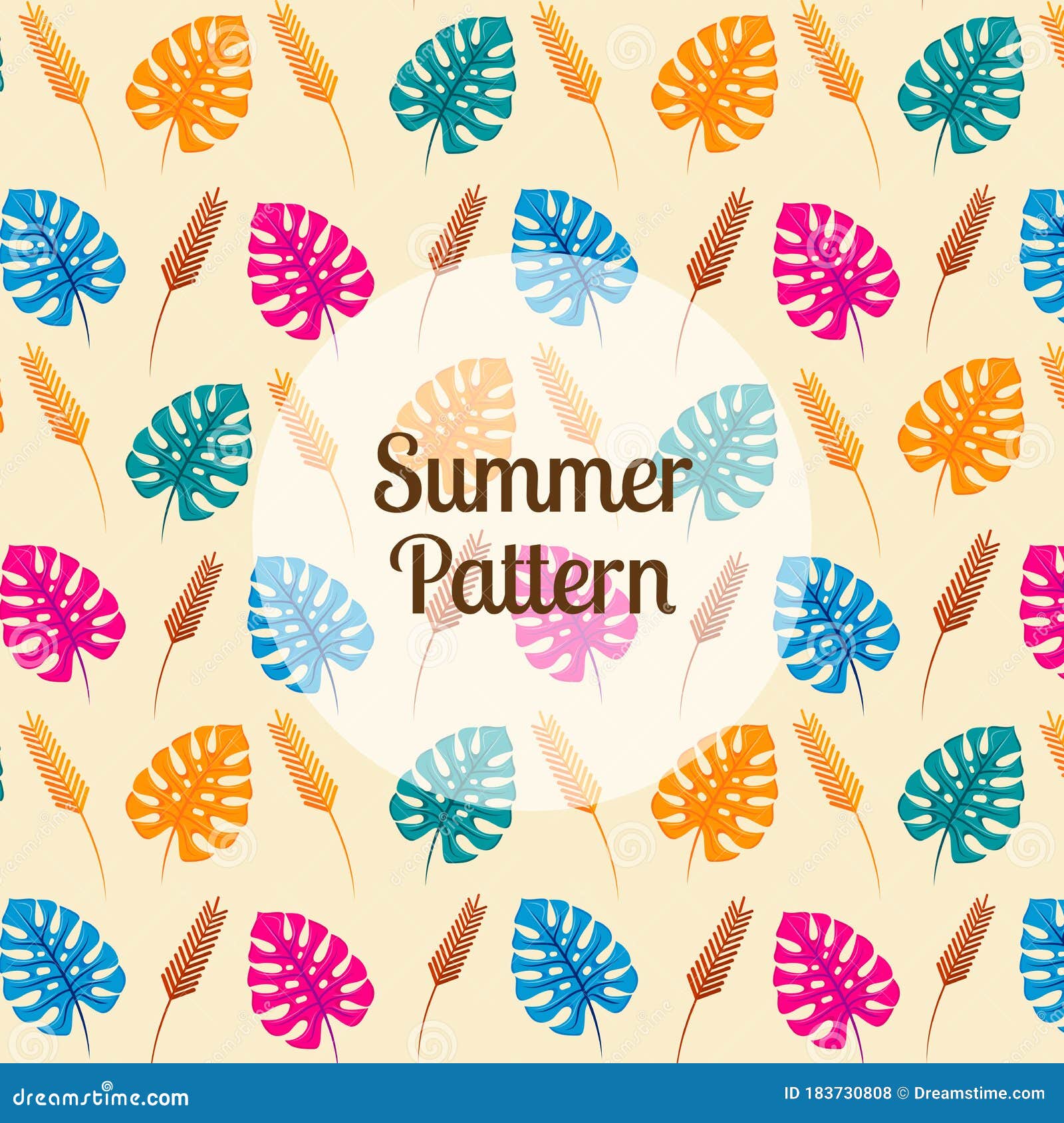 Summer flower patterns stock vector. Illustration of graphic - 183730808