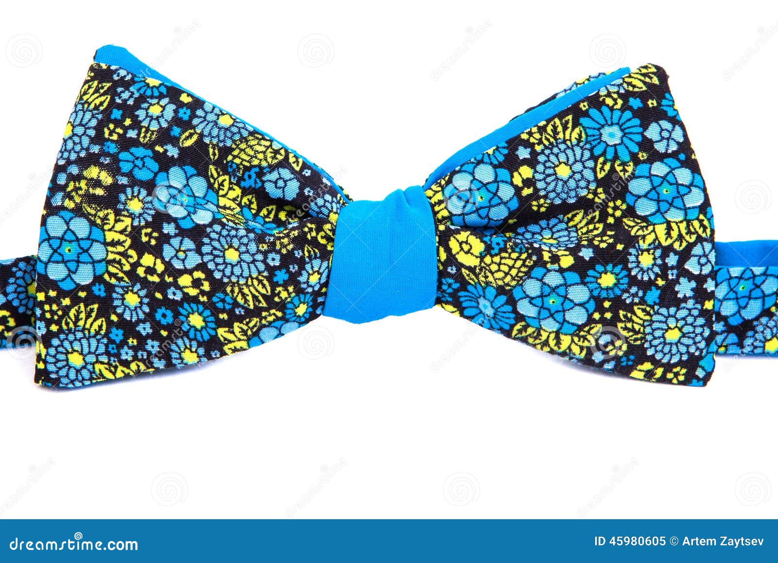 Summer Flower Print Bow Tie Isolated Stock Image - Image of knot, print ...