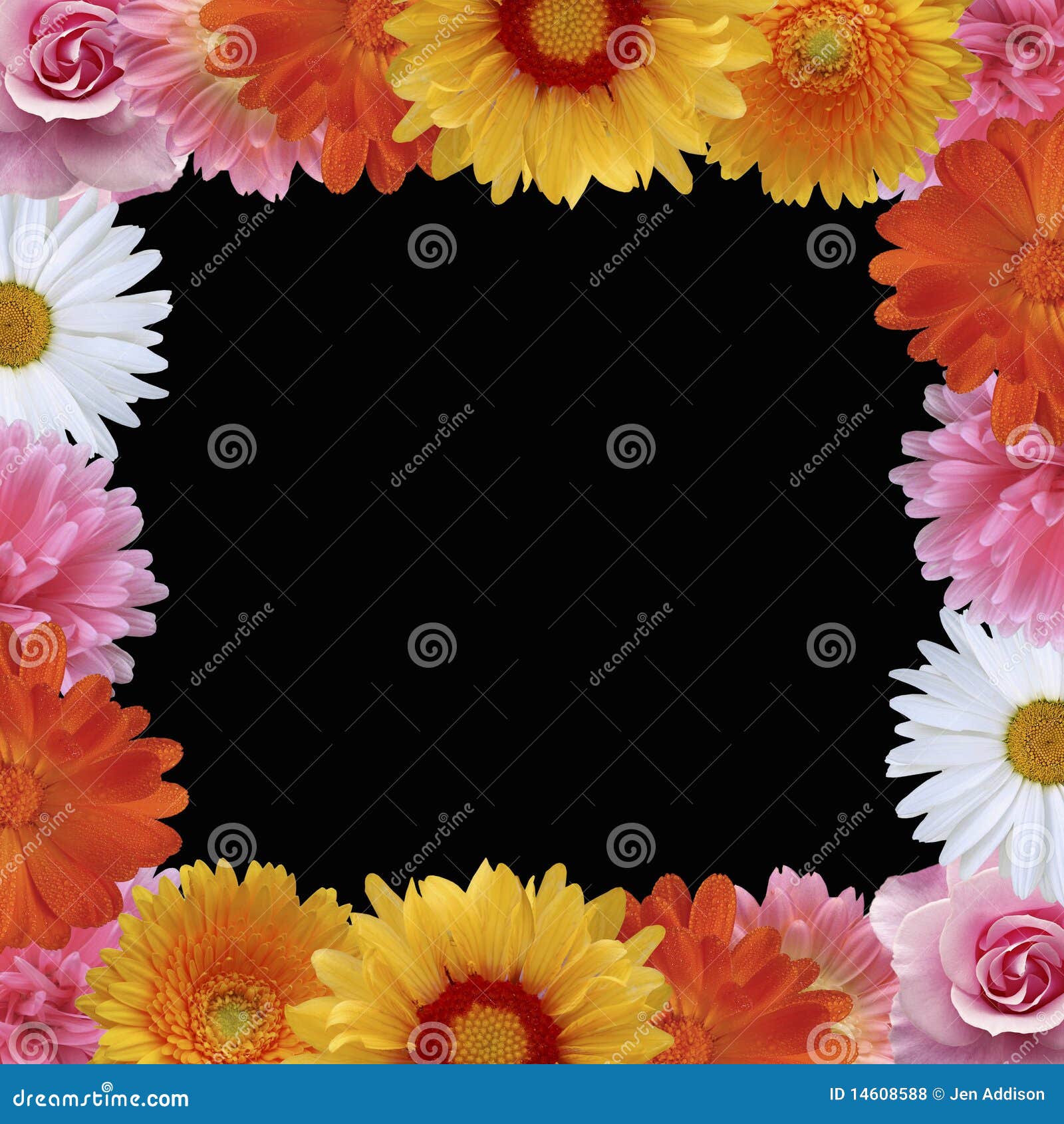 Summer flower vector frame stock vector. Illustration of fashioned ...
