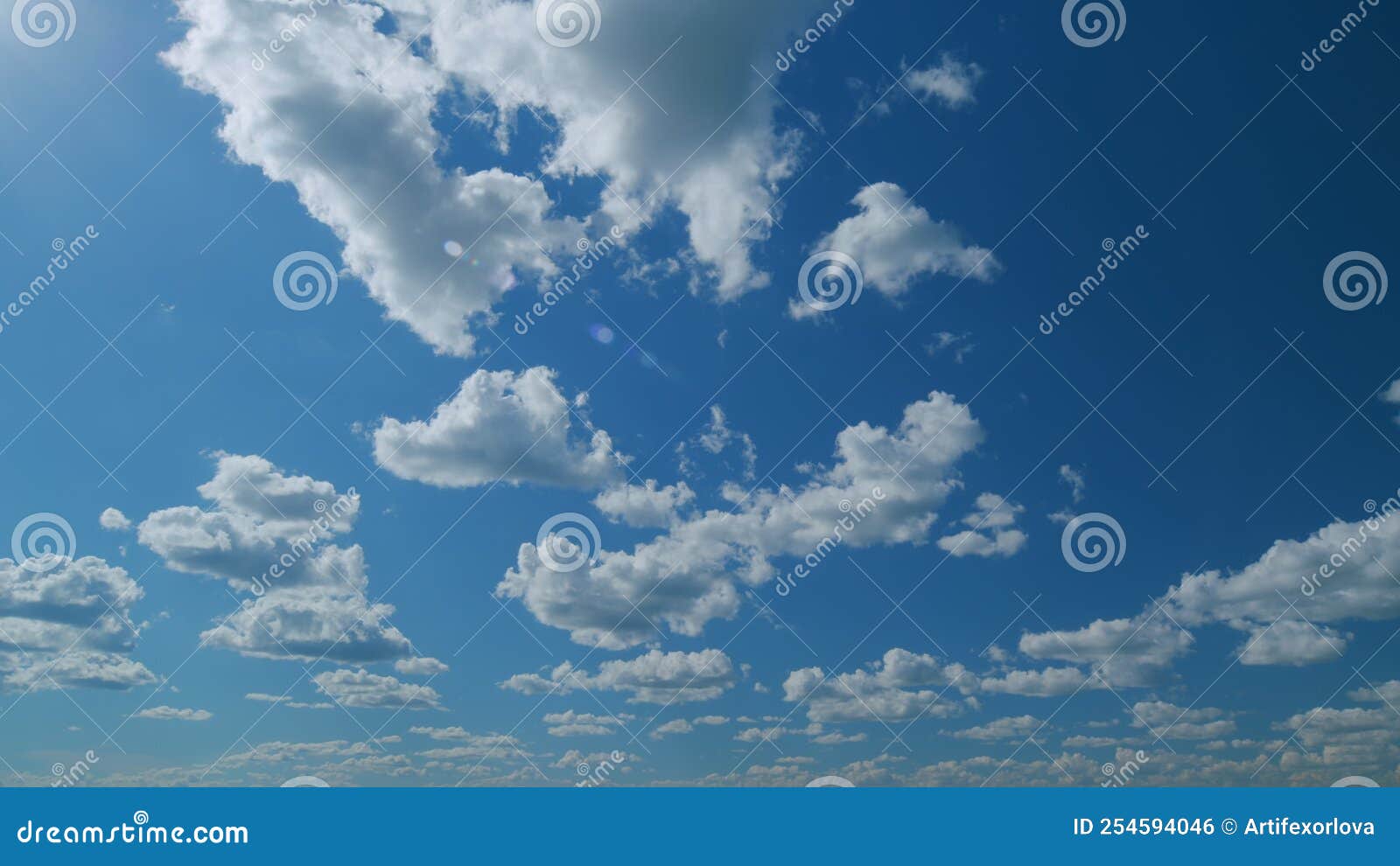 Summer Fluffy Rolling Clouds, Windy Weather in Daytime. Time Lapse ...