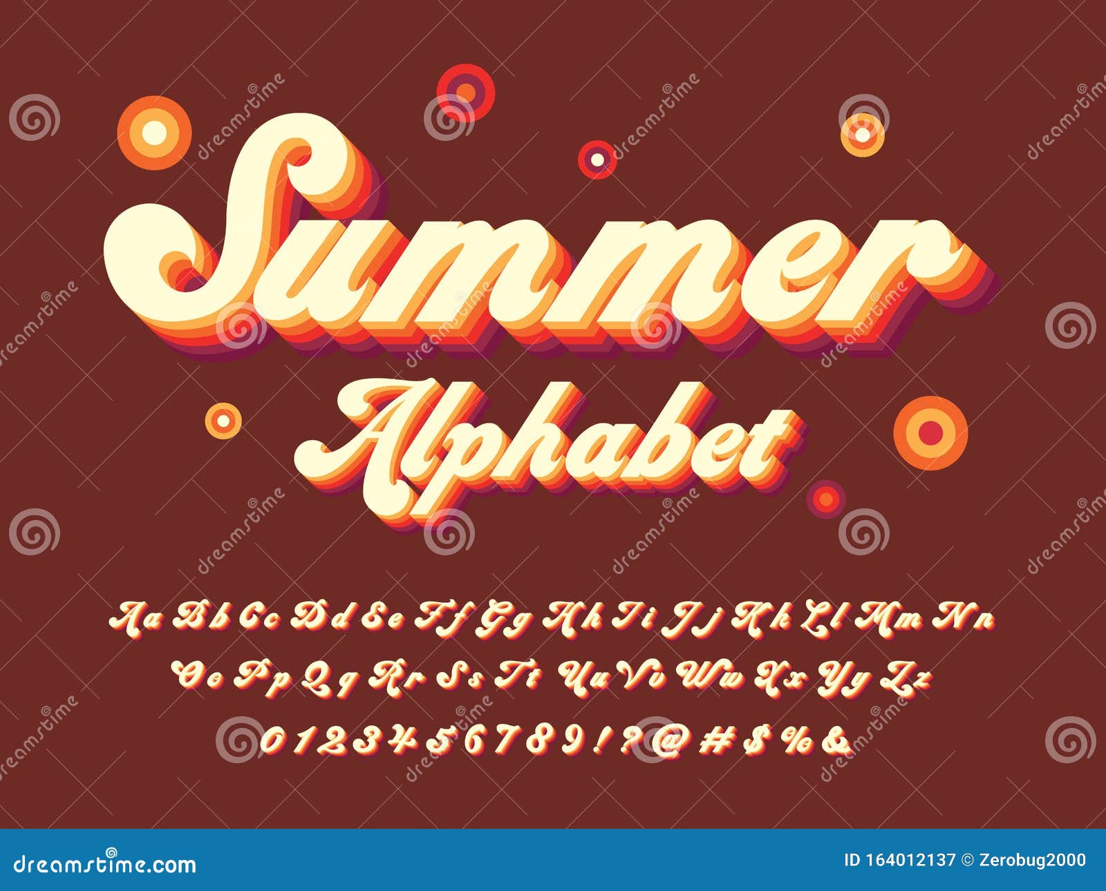 Summer Font Cartoon Vector | CartoonDealer.com #164012137