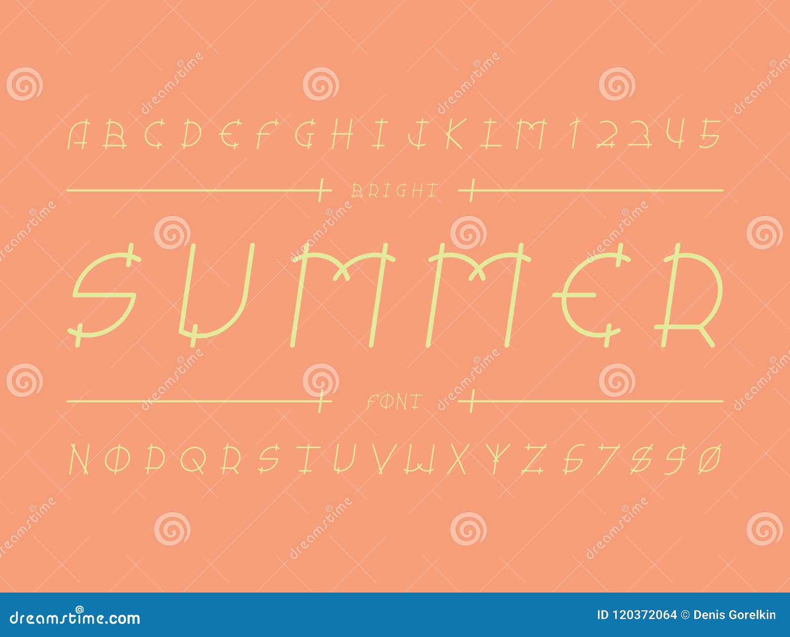 Summer Font. Vector Alphabet Stock Vector - Illustration of graphic ...