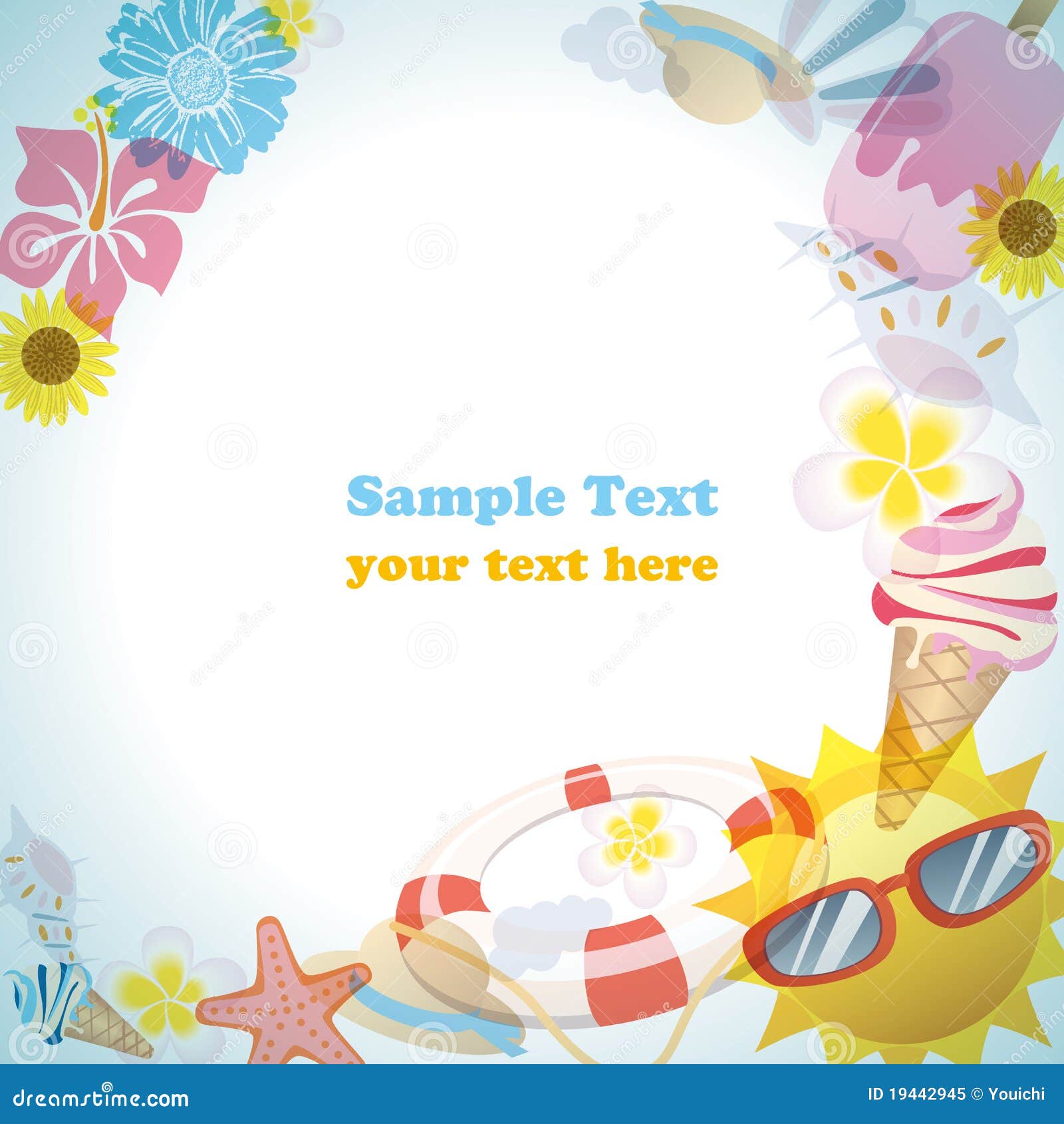 Summer frame stock vector. Illustration of background - 19442945