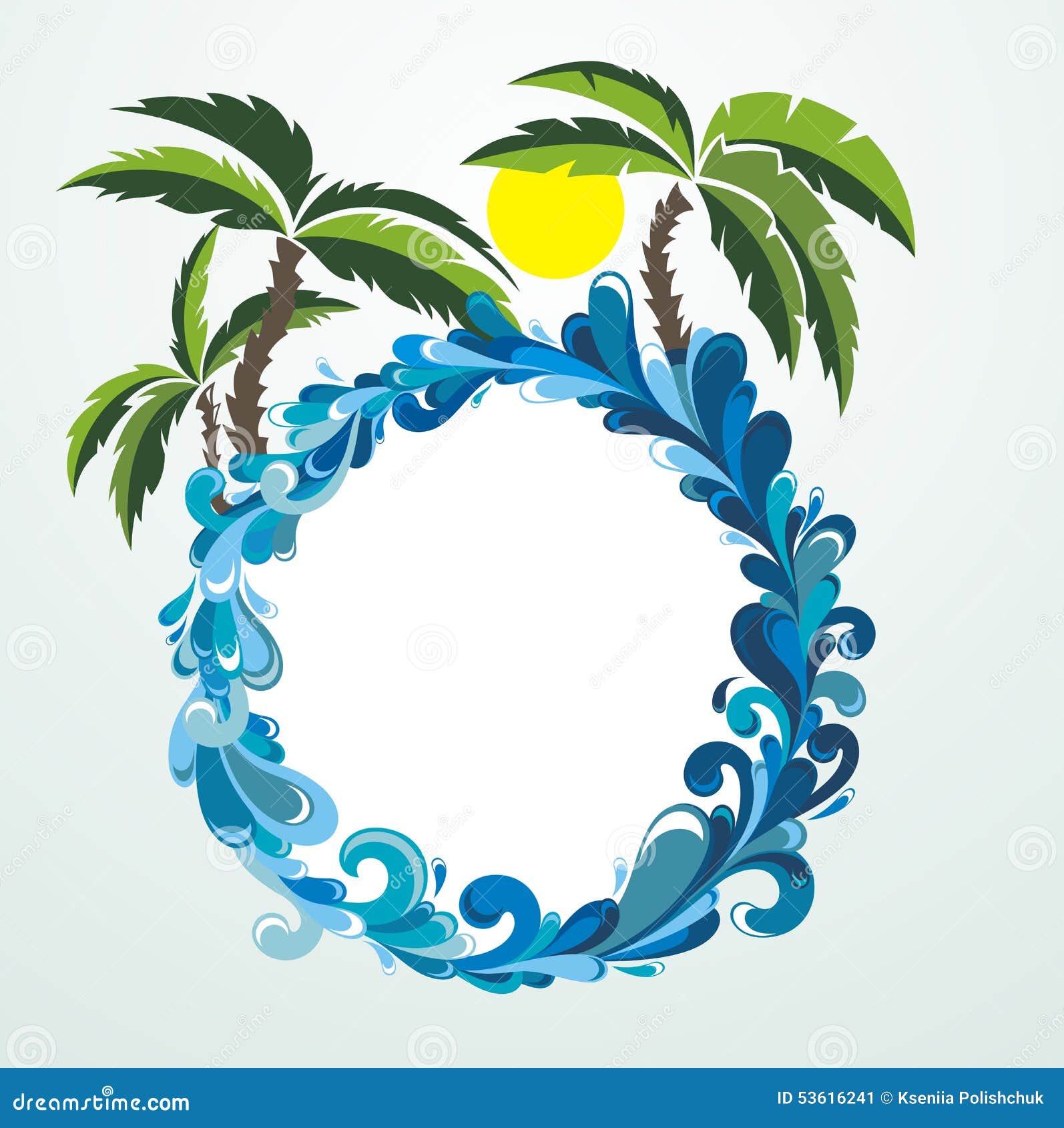 Summer frame stock vector. Illustration of summer, tropical - 53616241
