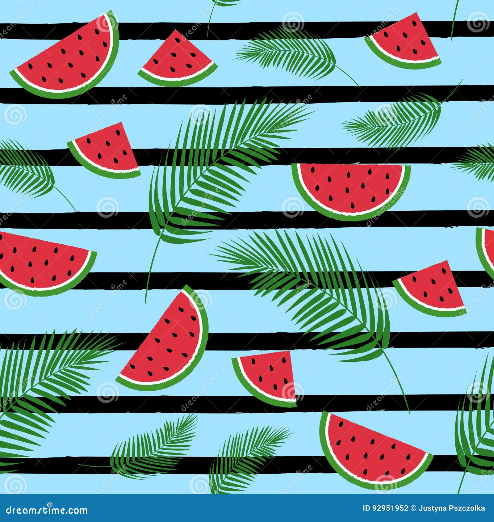 Summer fresh pattern stock vector. Illustration of exotic - 92951952