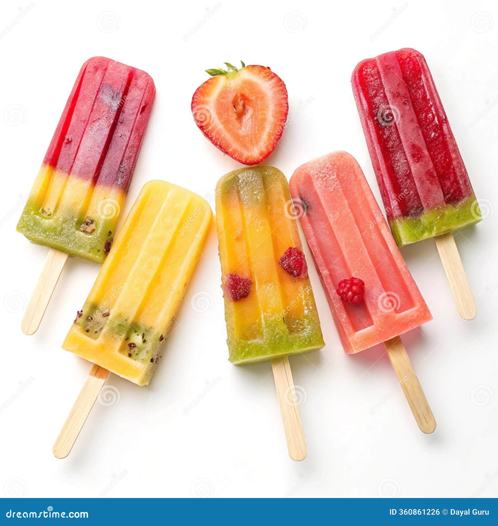 Summer Fruit Ice Pops Isolated On Transparent Background Royalty-Free ...