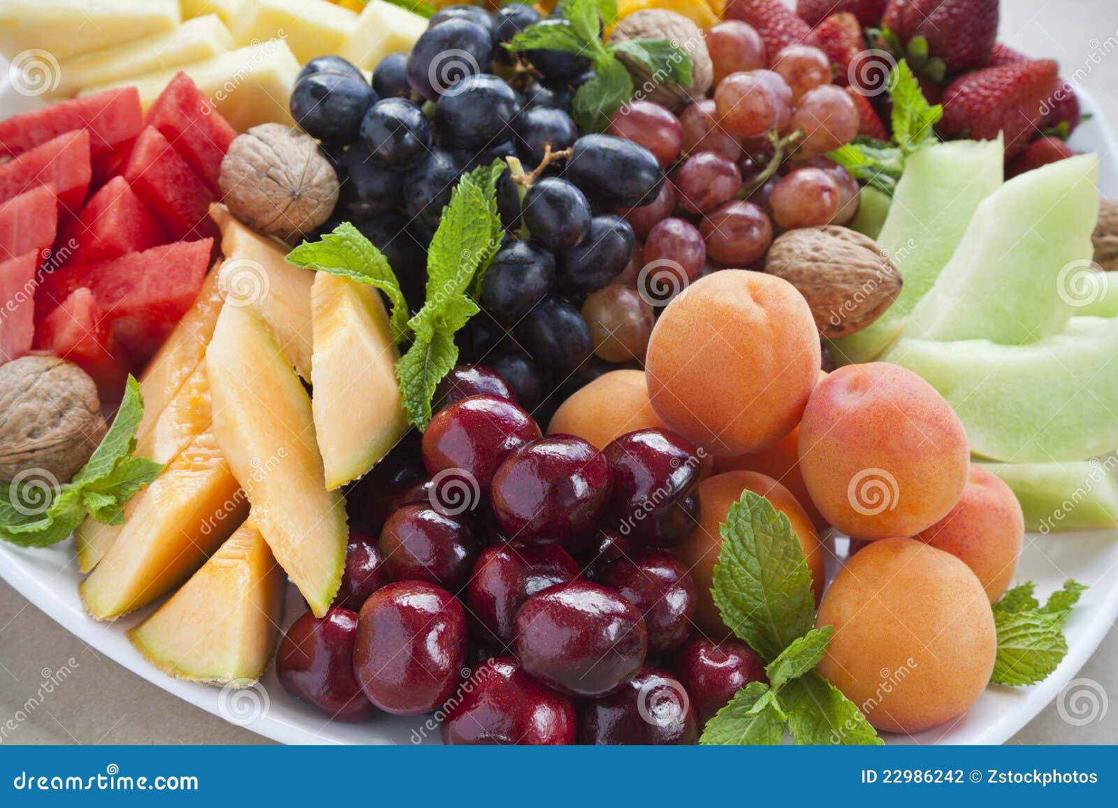 Summer fruit platter stock photo. Image of nutrition - 22986242