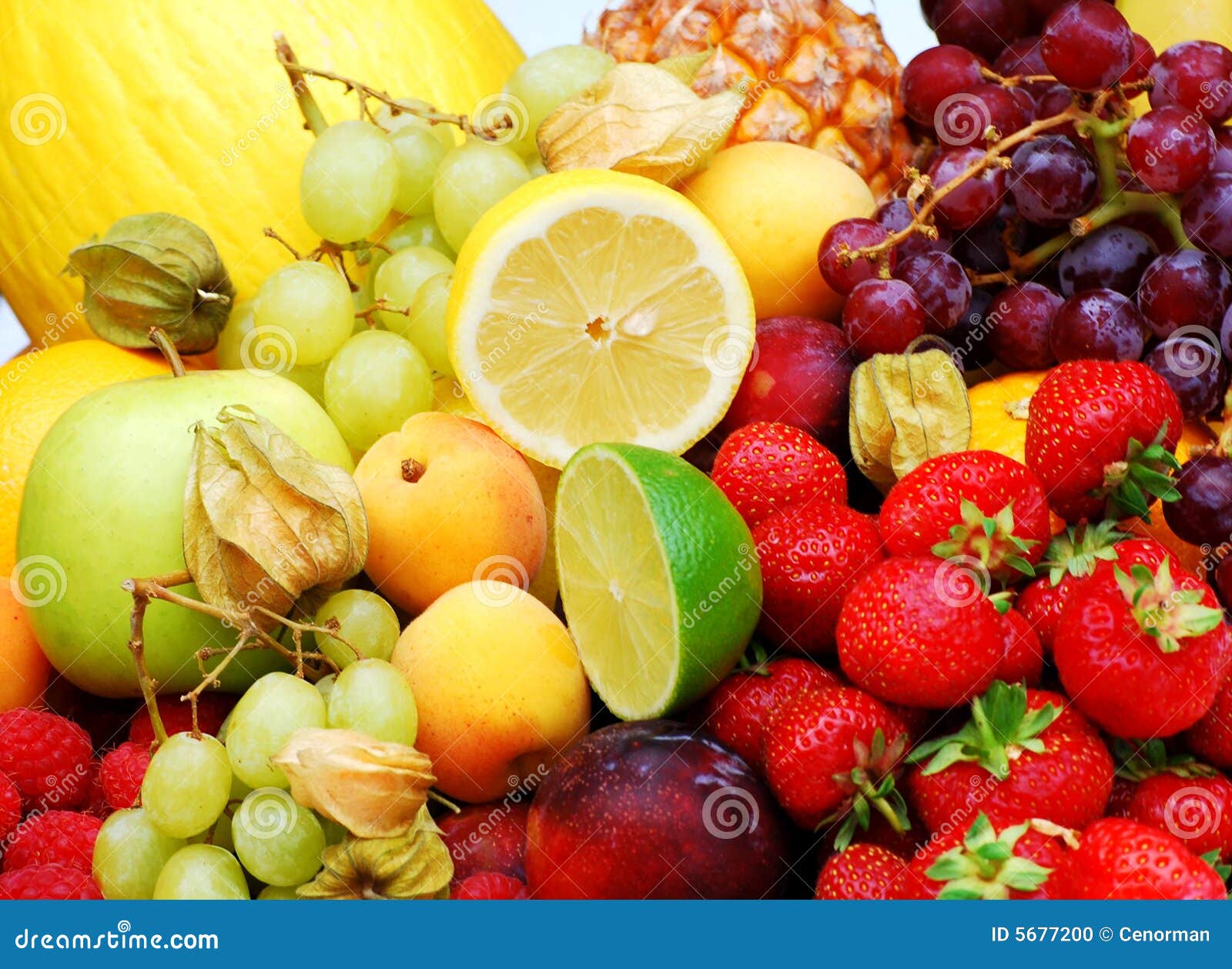 Summer fruits stock photo. Image of organic, five, pineapple - 5677200