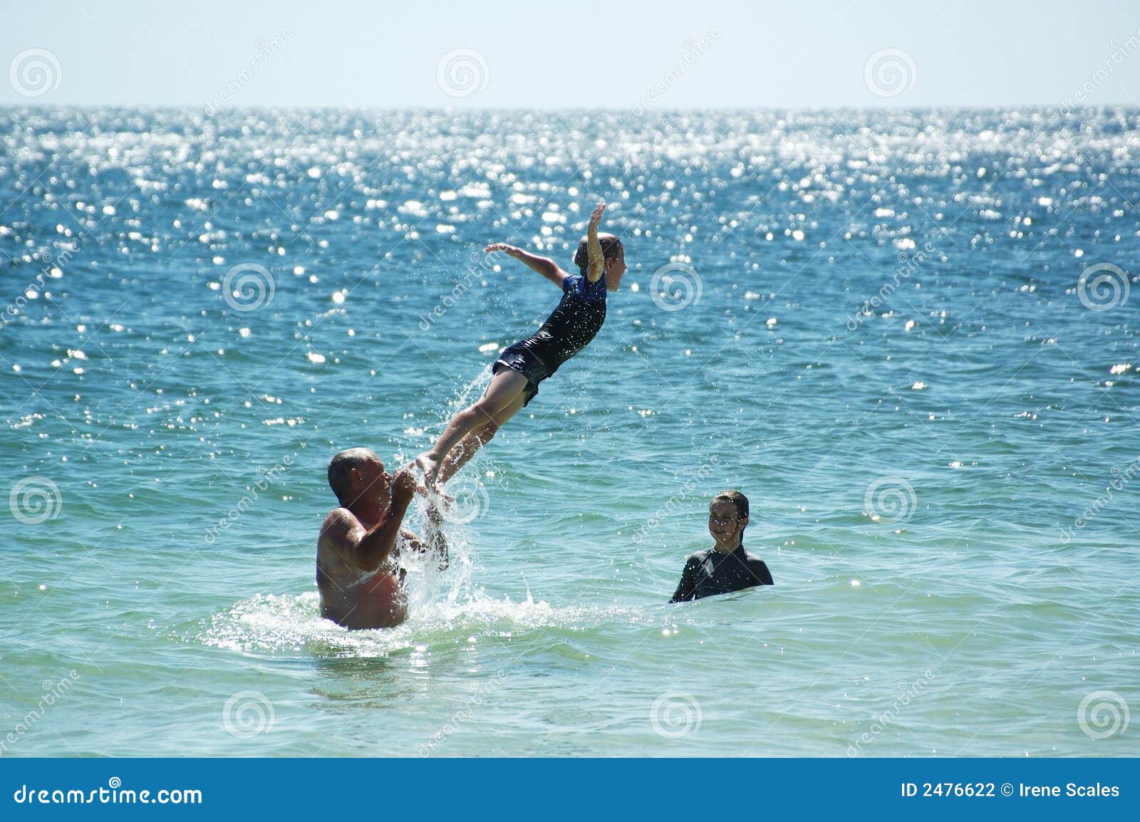Summer Fun stock photo. Image of fatherhood, beach, bubbles - 2476622