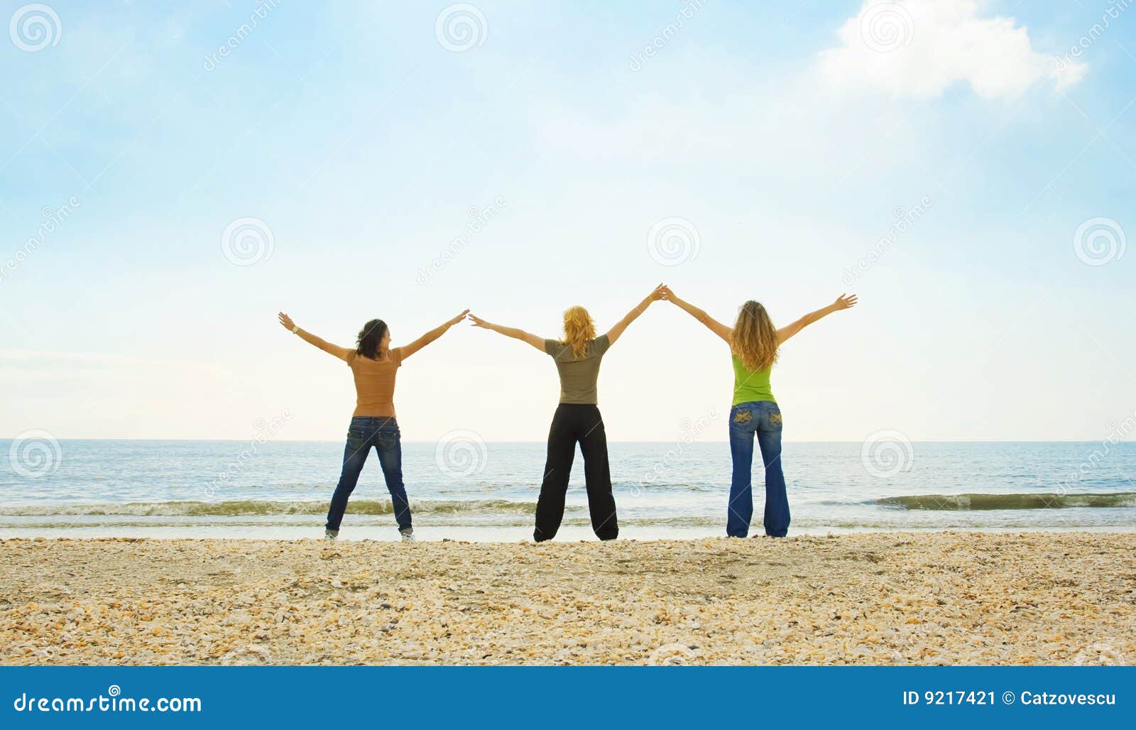 Summer fun stock image. Image of hands, open, beach, group - 9217421