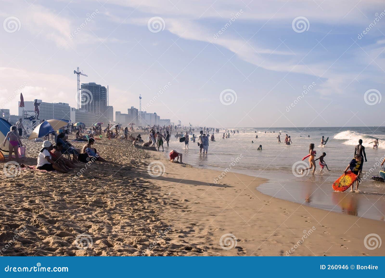 Summer fun at the beach! stock photo. Image of surf, family - 260946