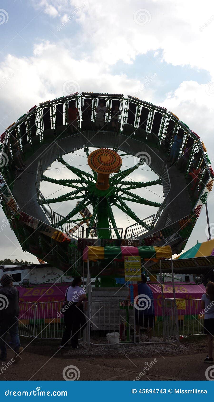 Summer Fun Carnival Rides editorial stock photo. Image of tilt - 45894743
