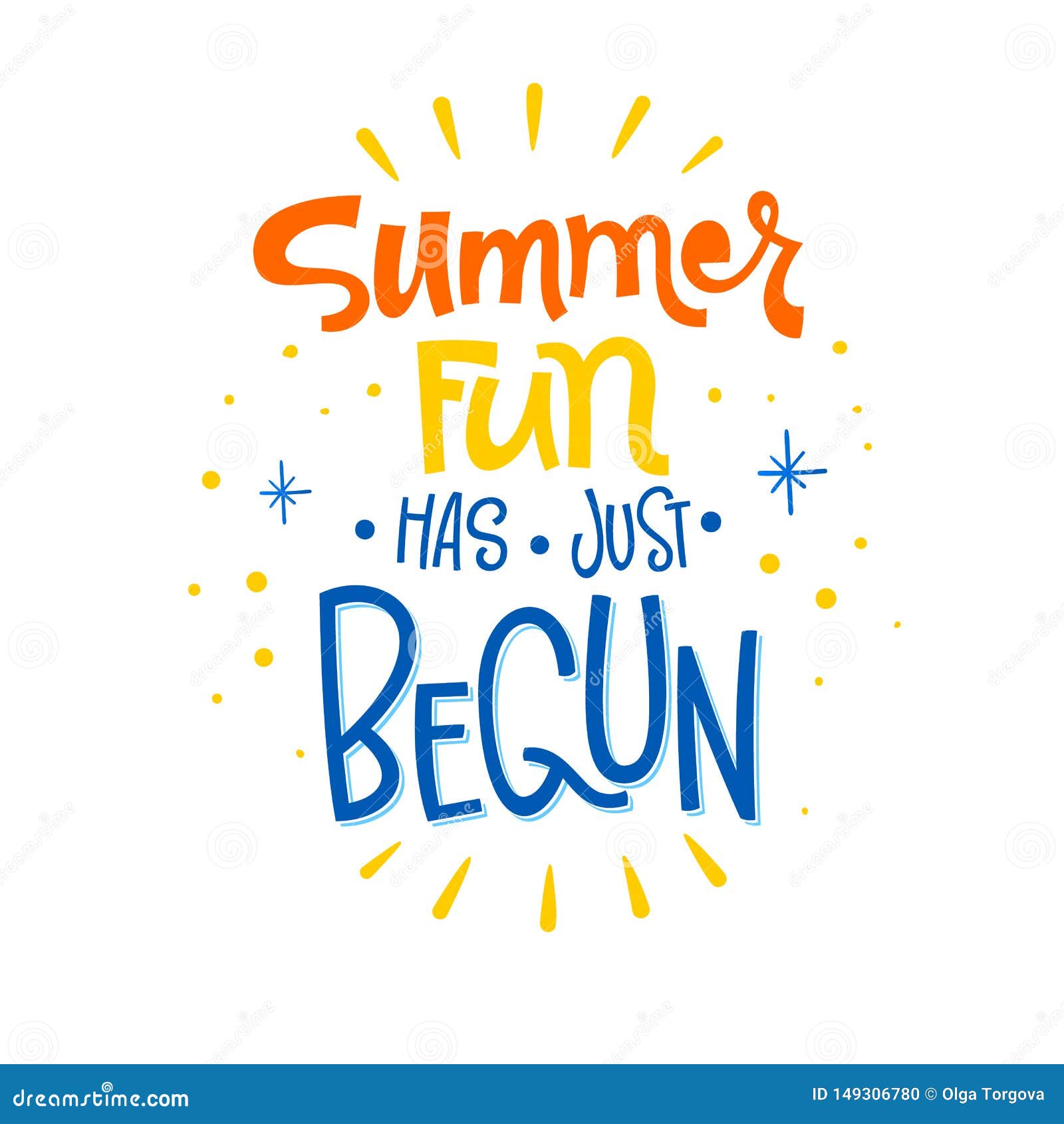 Summer Fun Has Just Begun Quote. Hand Drawn Lettering, Calligraphy ... Summer Fun Has Just Begun Quote. Hand Drawn Lettering, Calligraphy ...