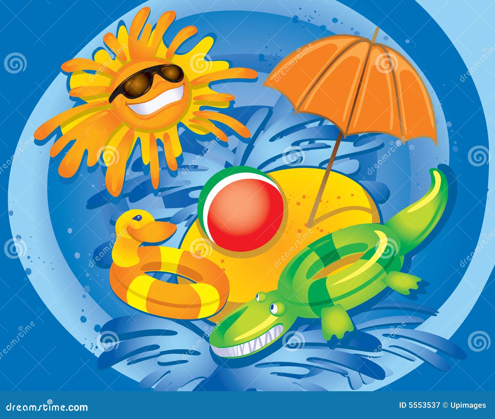 Summer Fun (illustration) stock vector. Illustration of colorful - 5553537