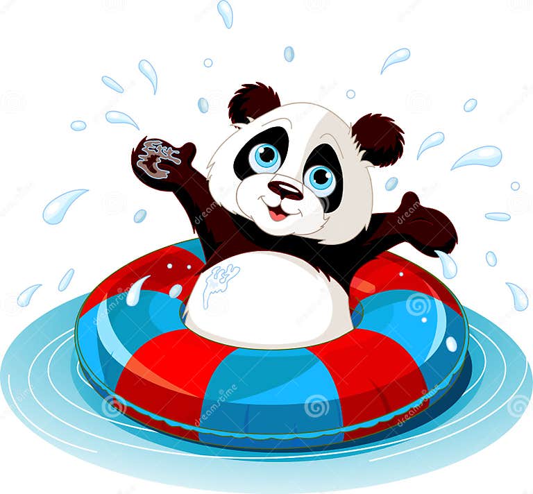Summer fun Panda stock vector. Illustration of animal - 24405075