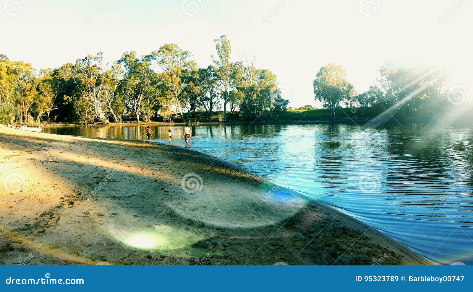 Summer fun on the river stock image. Image of warm, bank - 95323789