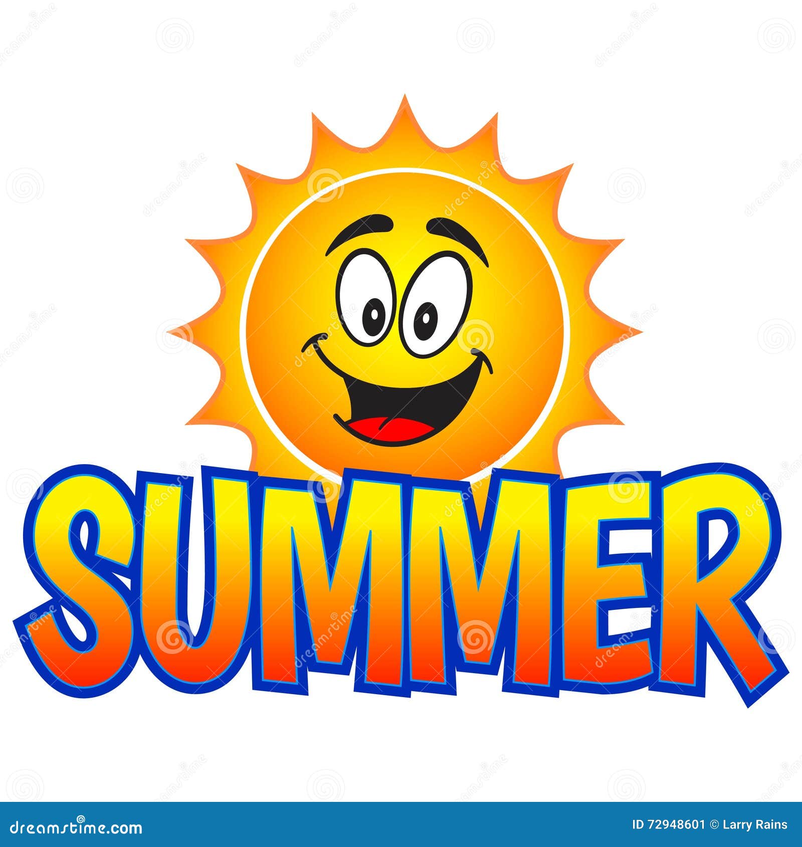 Summer Fun stock vector. Illustration of symbol, mascot - 72948601