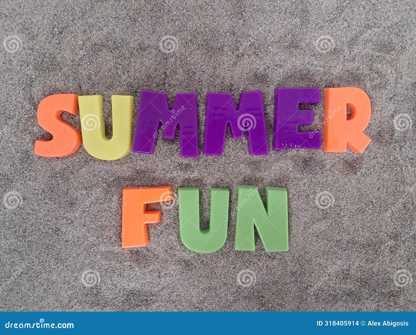 Summer Fun Written on Sand at the Beach Stock Photo - Image of heat ...