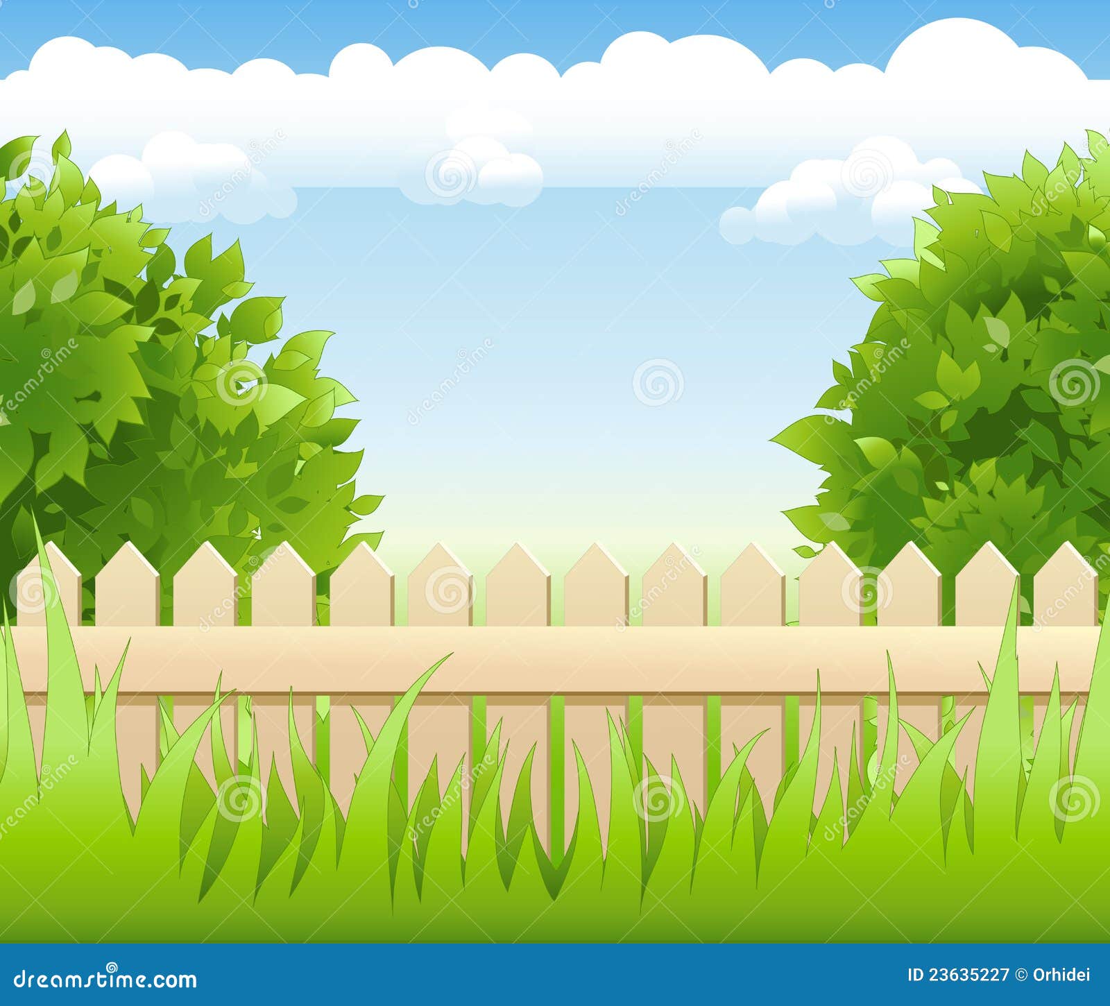 Summer garden stock vector. Illustration of element, vegetation - 23635227