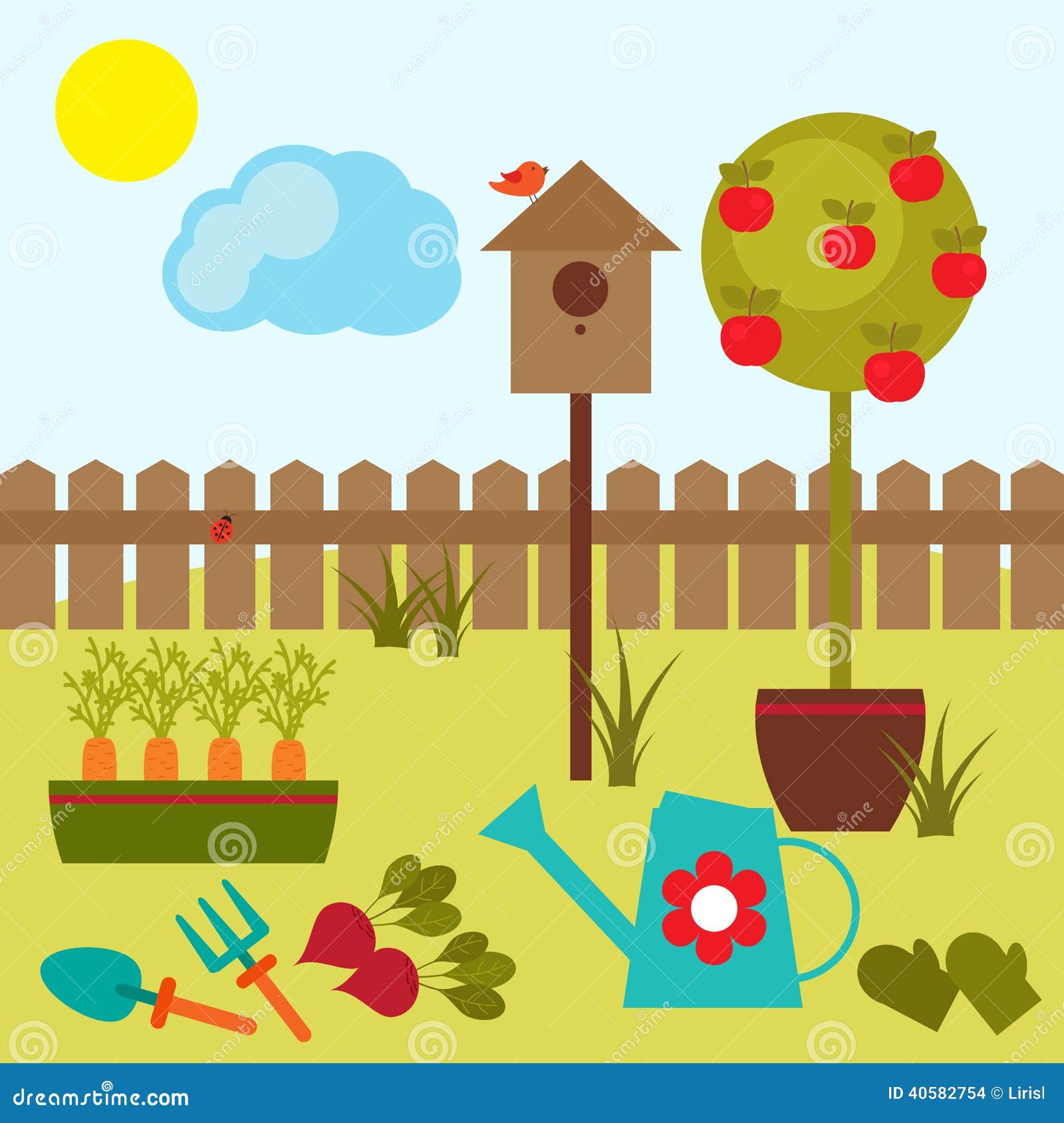 Summer garden and harvest stock vector. Illustration of beets - 40582754