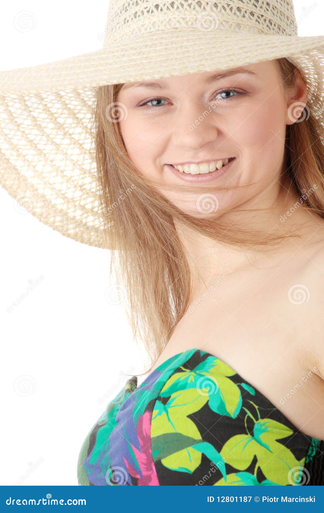 Summer girl stock image. Image of happiness, casual, beach - 12801187