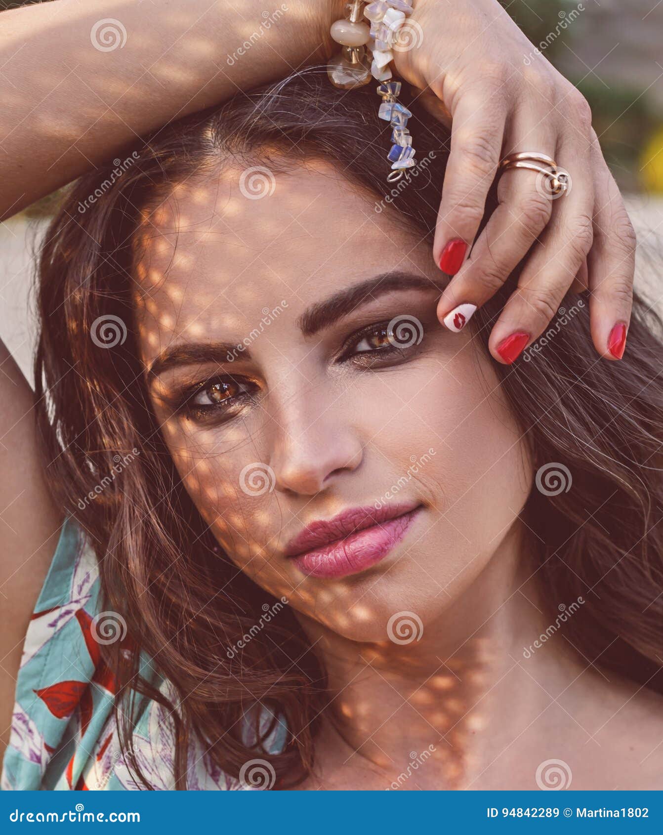 Summer Girl on the Beach stock image. Image of girl, portrait - 94842289