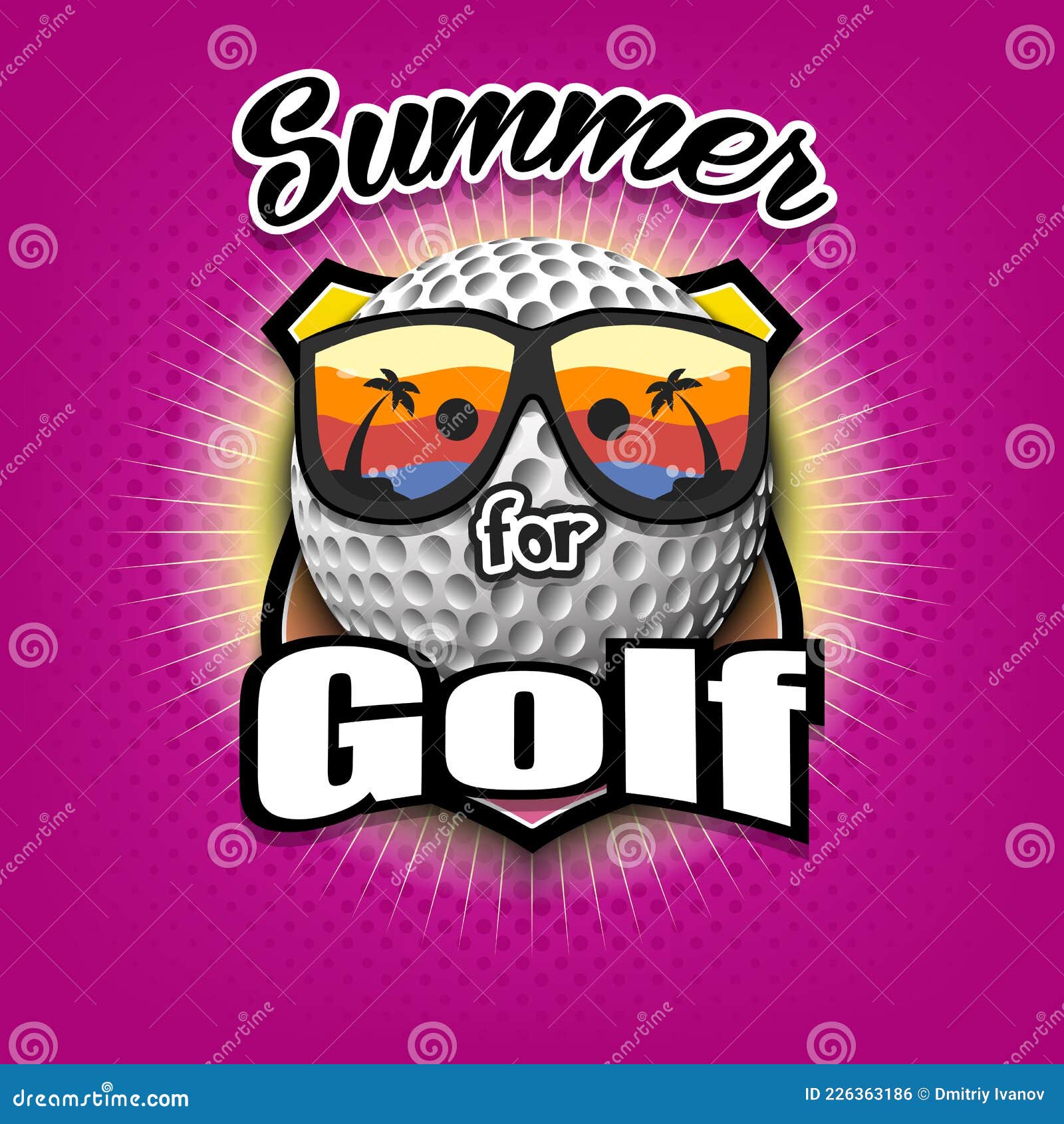 Summer Golf Logo. Summer for Golf Stock Vector - Illustration of ...