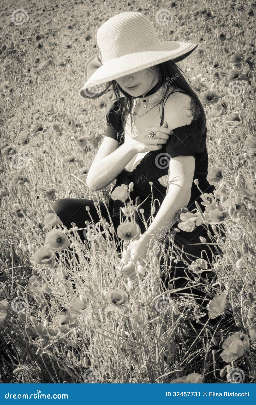 Summer gothic girl stock image. Image of attractive, european - 32457731