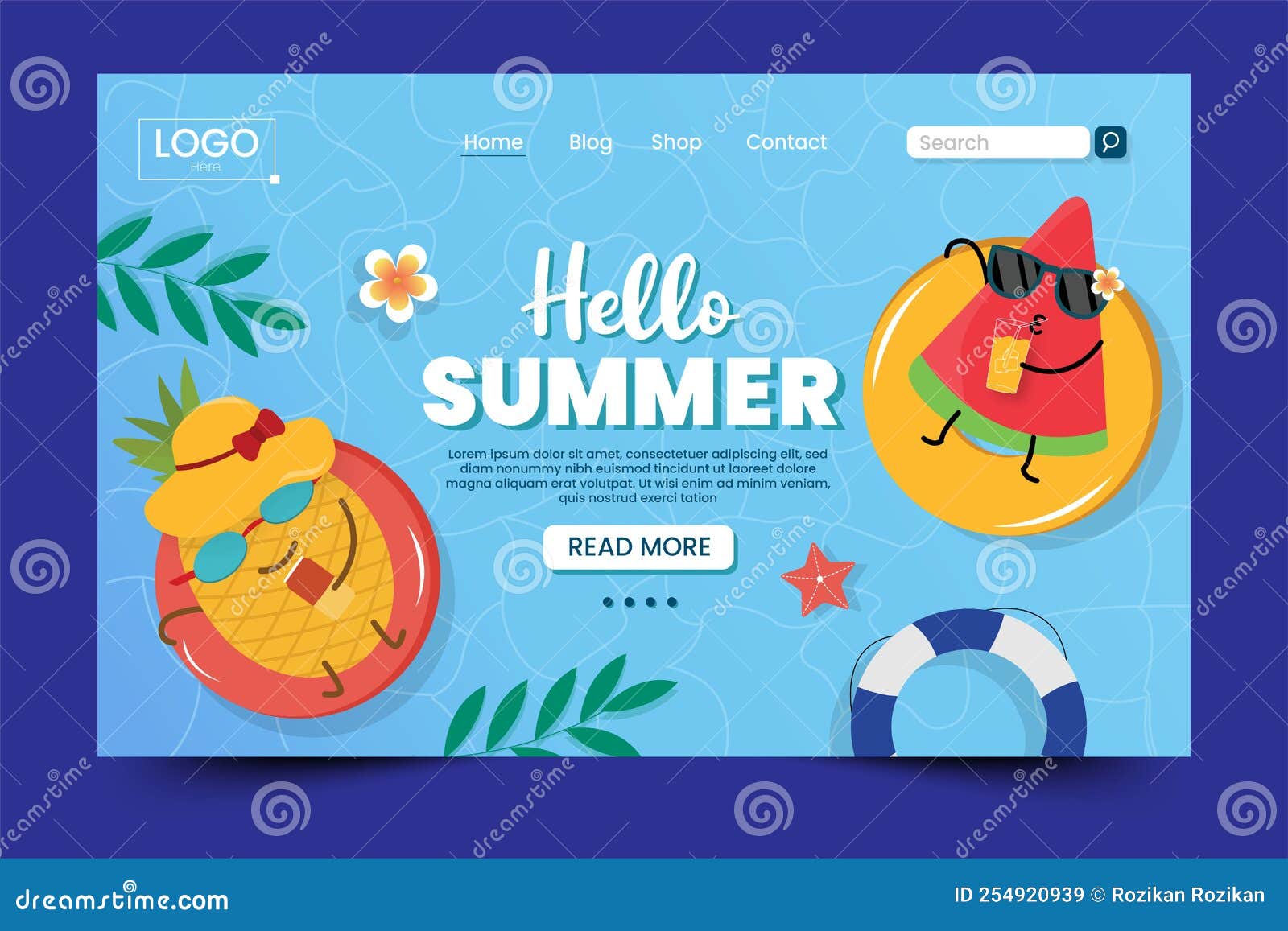 Summer Graphic Template Editable Stock Vector - Illustration of concept ...